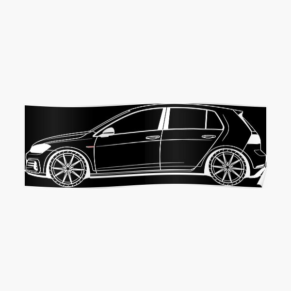 "MK7.5 Side View Vector Design" Poster for Sale by AutoGemBG | Redbubble