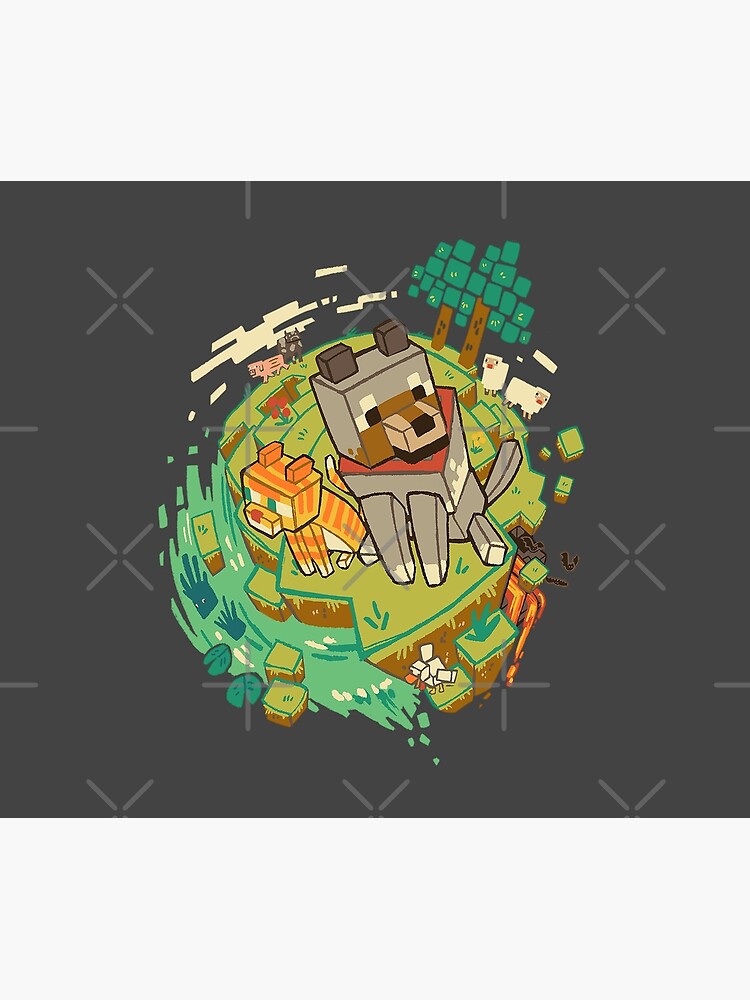 "Minecraft Dog and Cat" Pet Blanket for Sale by ddkart | Redbubble