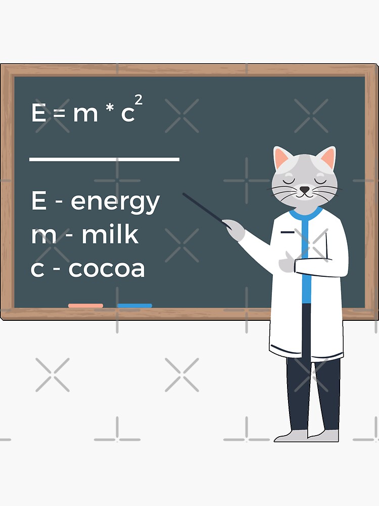 "Cat Scientist" Sticker for Sale by Art-Dramatic | Redbubble