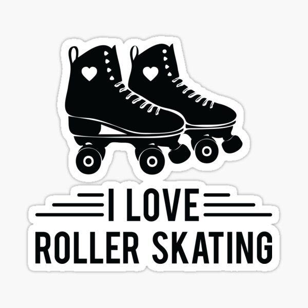 "I Love Roller Skating bw | Roller Skates | Rollergirl | Rollerskating ...
