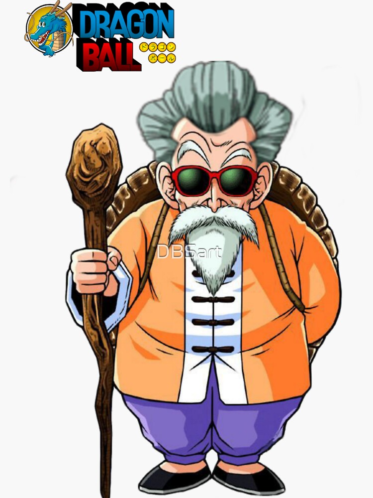 "Dragonball, MUTEN ROSHI AKA JACKIE CHUN" Sticker for Sale by DBSart ...