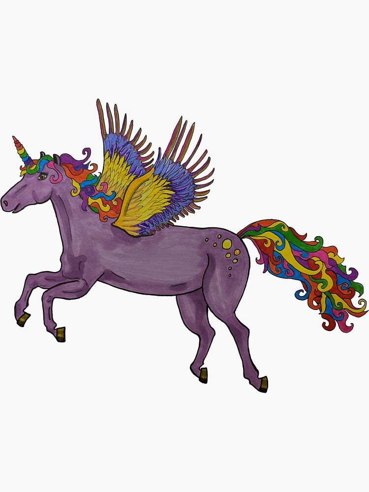 "Alicorn" Sticker for Sale by RainbowOma | Redbubble