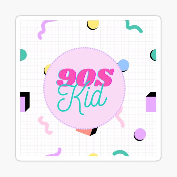 "90s Kid Retro Design" Sticker for Sale by GoldFlaming0 | Redbubble