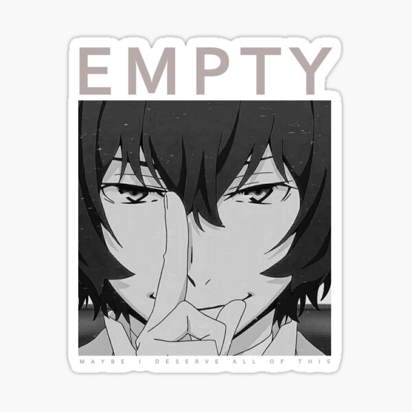 "ANIME STYLE "EMPTY"" Sticker for Sale by artistaboutica | Redbubble