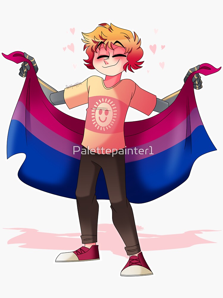 "Bisexual Haiya" Sticker for Sale by Palettepainter1 | Redbubble