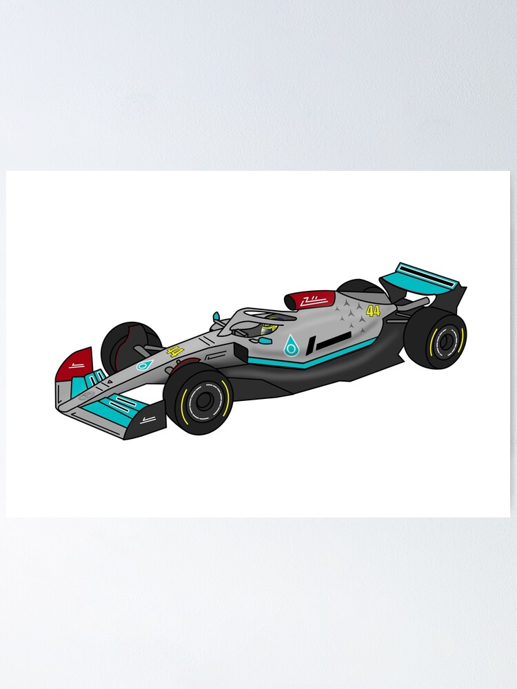 "Lewis Hamilton #44 Mercedes Formula One Race Car" Poster for Sale by ...
