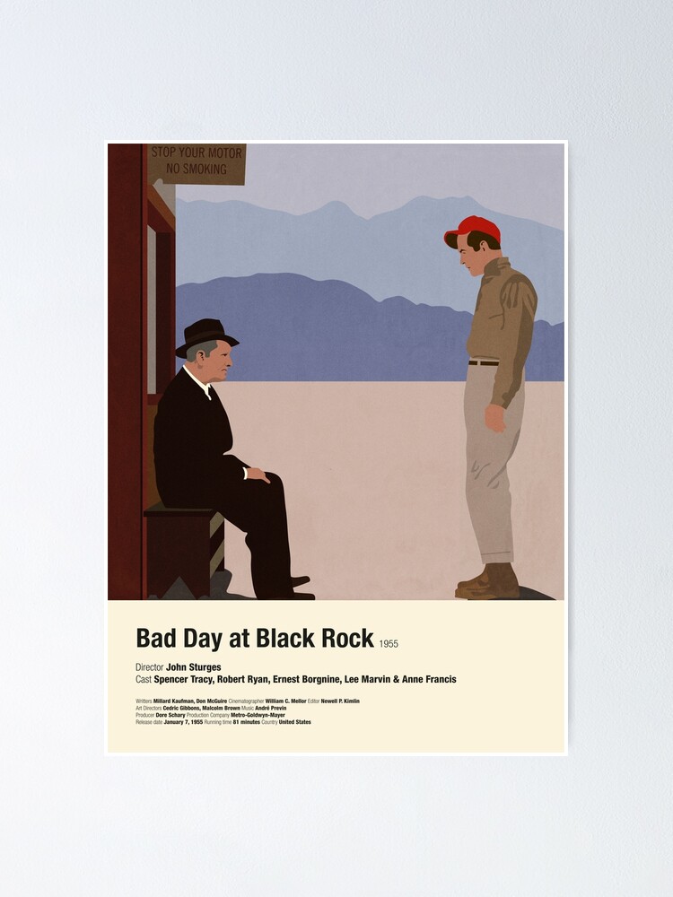 Film Noir Bad Day At Black Rock 1955 Poster For Sale By Filmnoirwallart Redbubble