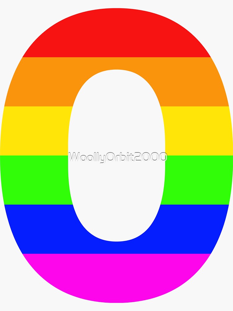 "Pride Rainbow Letter O Sticker; Letter O Sticker" Sticker for Sale by ...