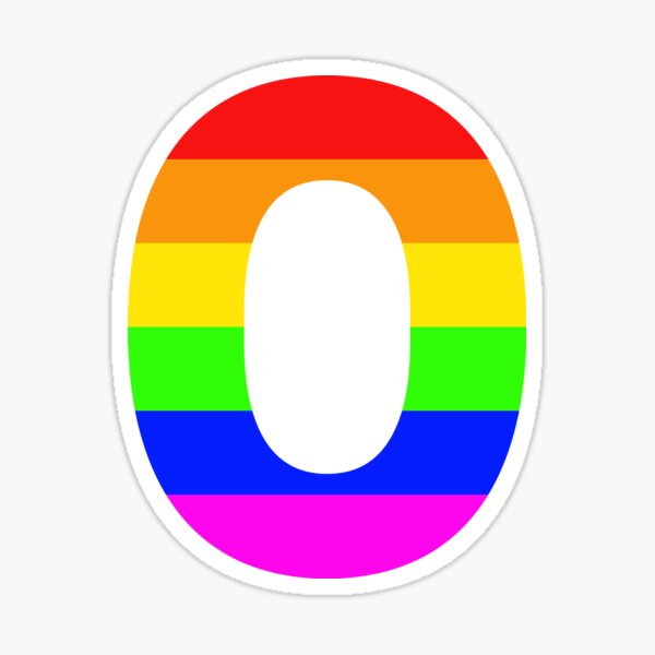 "Pride Rainbow Letter O Sticker; Letter O Sticker" Sticker for Sale by ...