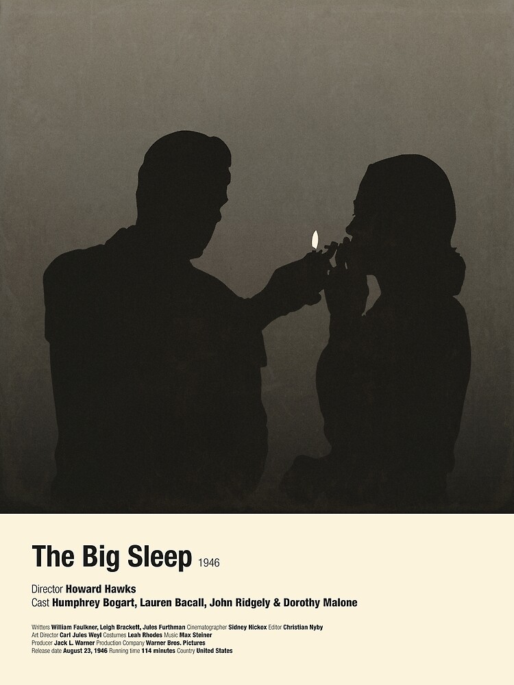 "Film Noir - The Big Sleep 1946" Poster for Sale by FilmNoirWallArt ...
