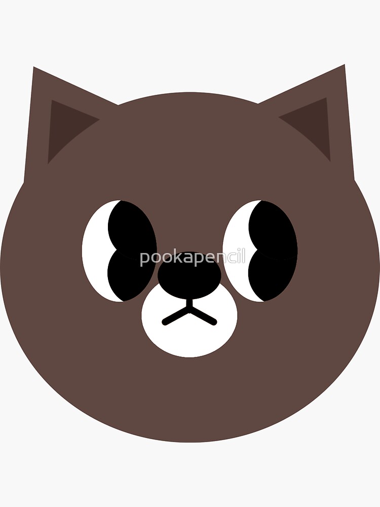 "Baby cat momo illustration" Sticker for Sale by pookapencil | Redbubble