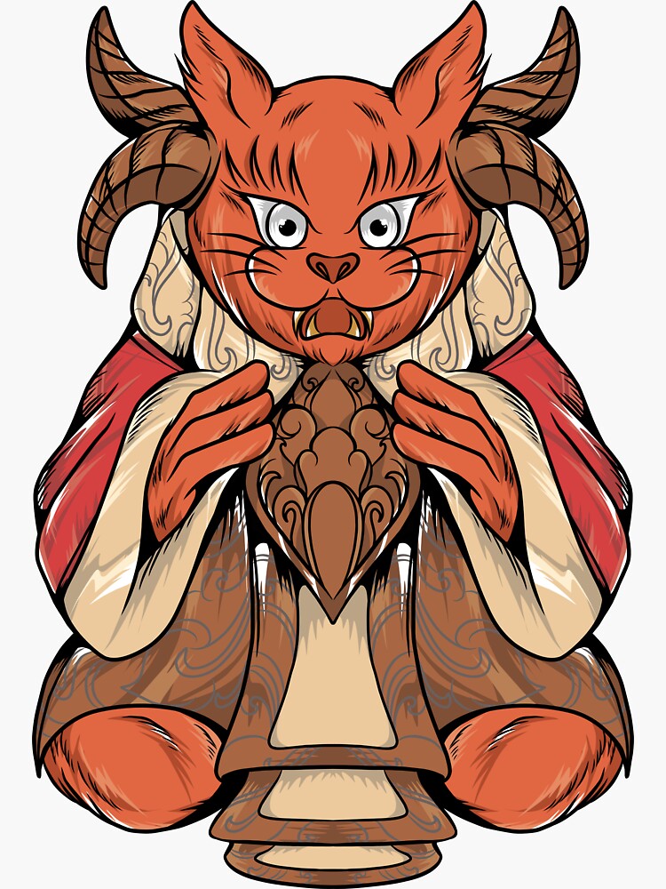 "Meong" Sticker for Sale by atom1 | Redbubble