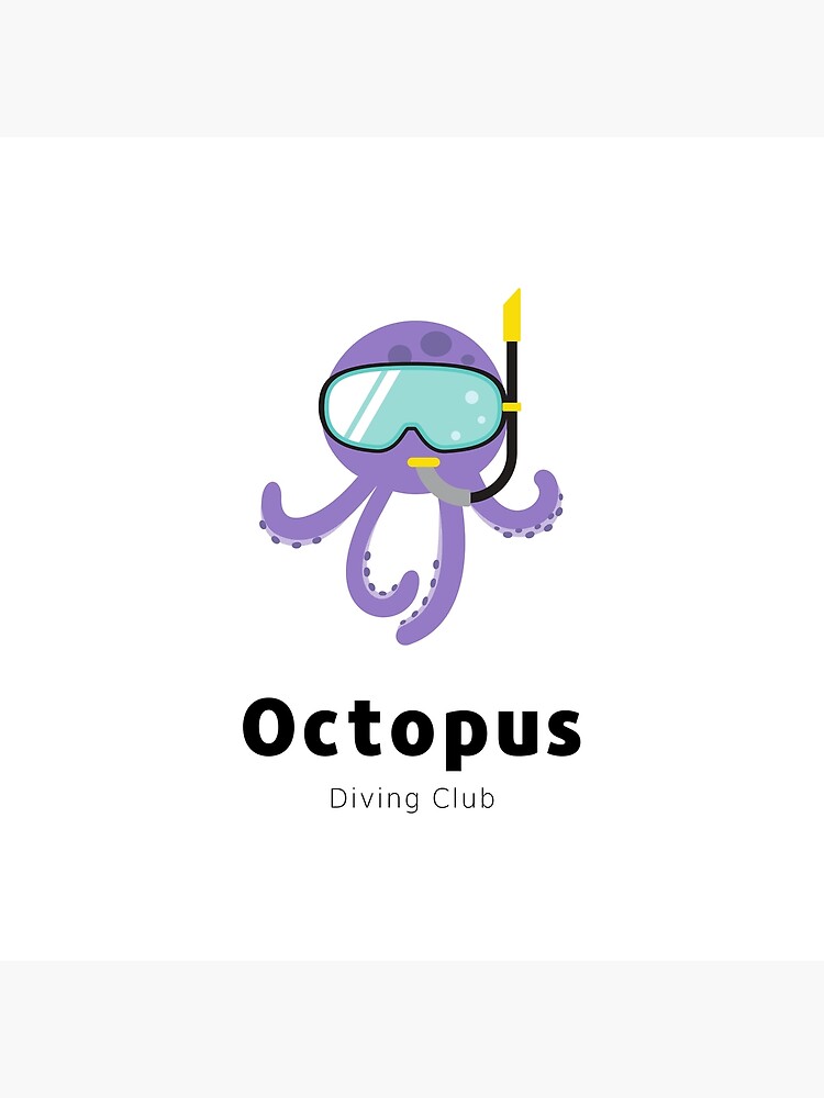 "Octopus diving club" Poster for Sale by Art-Echo | Redbubble