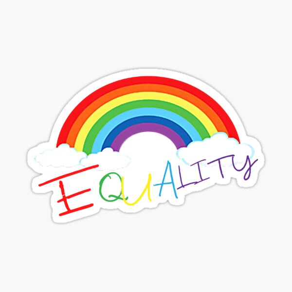 "Equality!" Sticker for Sale by Miri-amI | Redbubble