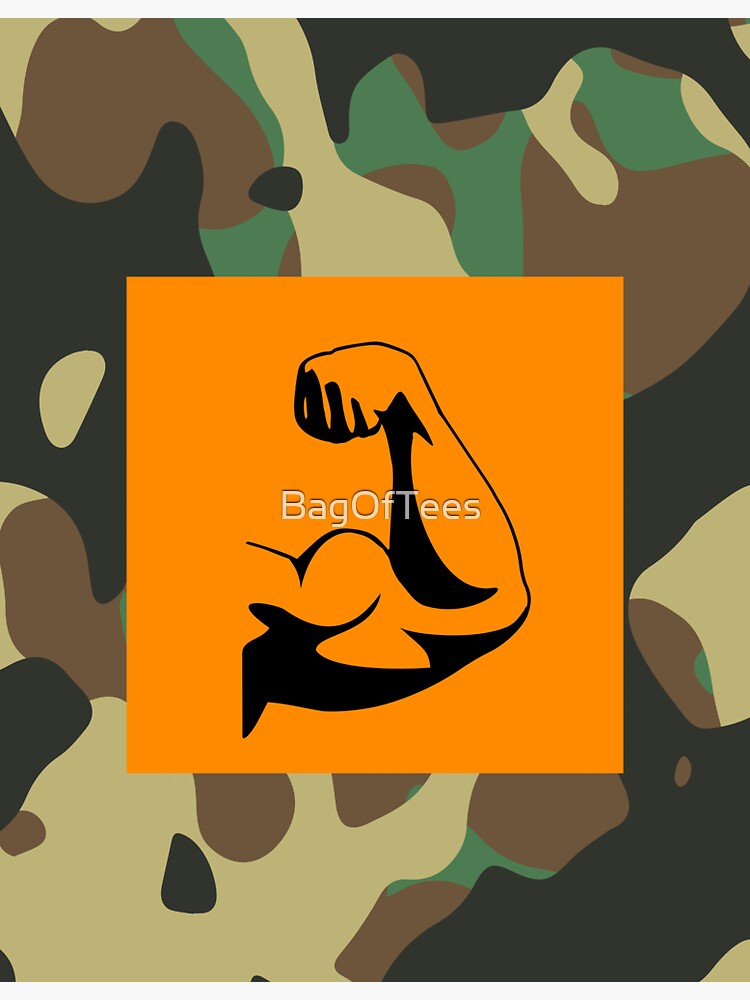 "GYM ARMY - BICEP WARRIORS" Sticker for Sale by BagOfTees | Redbubble
