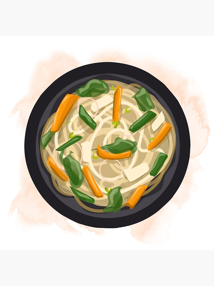 Póster «Sopa Japchae Guisada De Fideos De Vidrio Coreanos» de Keffy ...