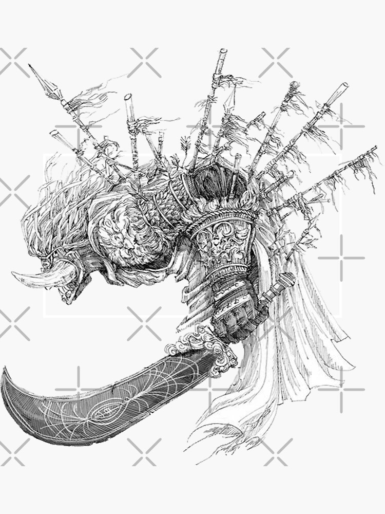 "Elden Ring Starscourge Radahn" Sticker for Sale by Kiske-Design ...