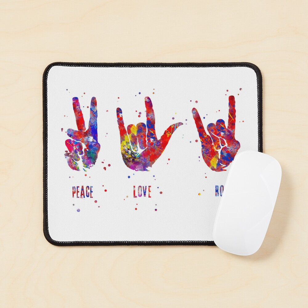 "ASL sign language, peace sign, love sign, rock sign, peace love rock ...