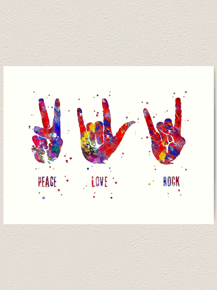 "ASL sign language, peace sign, love sign, rock sign, peace love rock ...