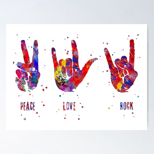 "ASL sign language, peace sign, love sign, rock sign, peace love rock ...