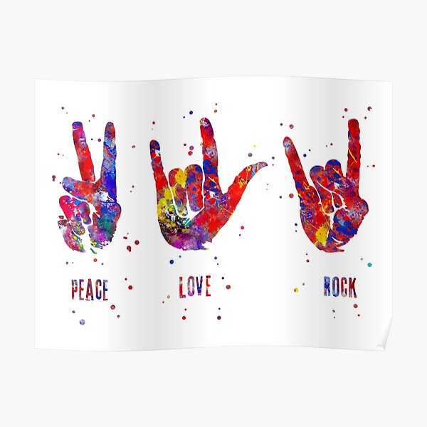 "ASL sign language, peace sign, love sign, rock sign, peace love rock ...