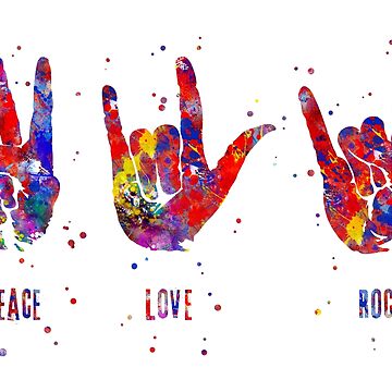 "ASL sign language, peace sign, love sign, rock sign, peace love rock ...