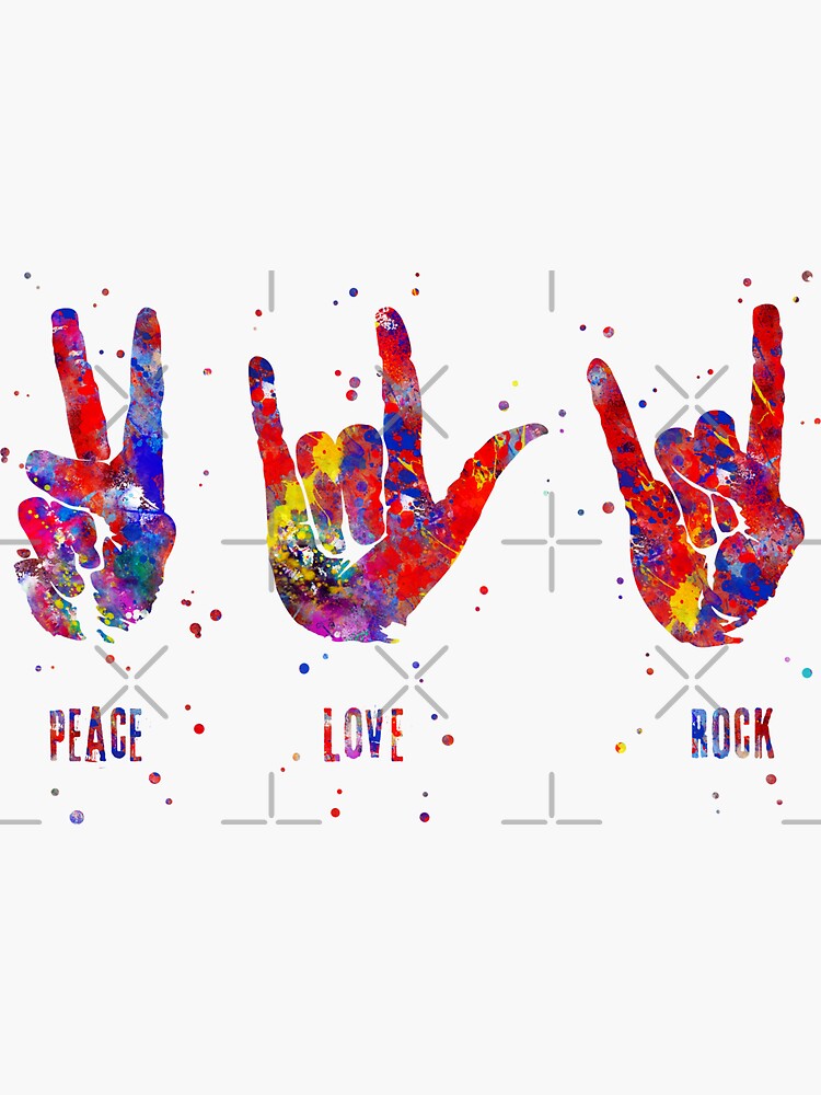 "ASL sign language, peace sign, love sign, rock sign, peace love rock ...