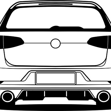 "MK7.5 Rear View Vector Design" Sticker for Sale by AutoGemBG | Redbubble