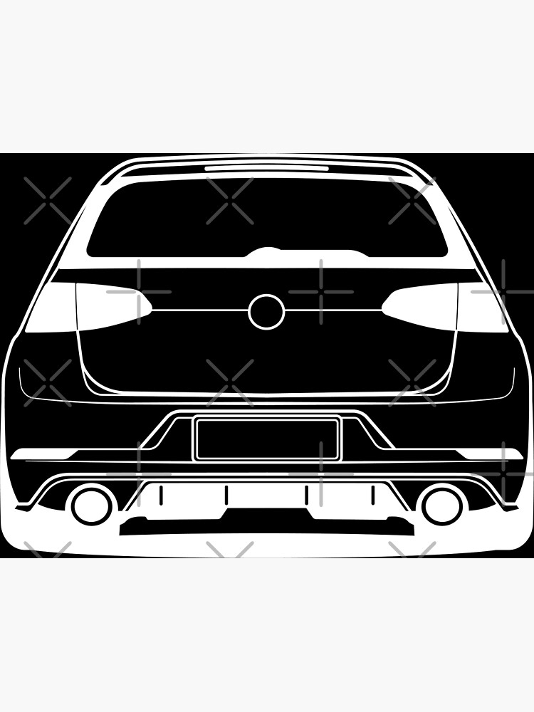 "MK7.5 Rear View Vector Design" Poster for Sale by AutoGemBG | Redbubble