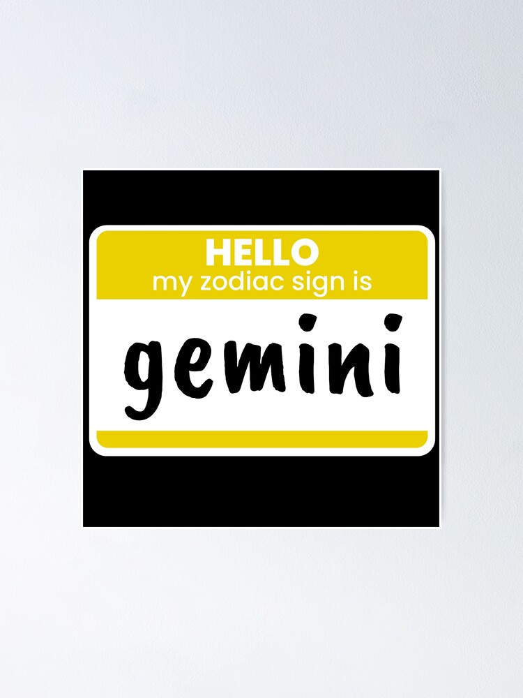 "Graffiti Hello My Name-Gemini Zodiac Sign" Poster for Sale by ...