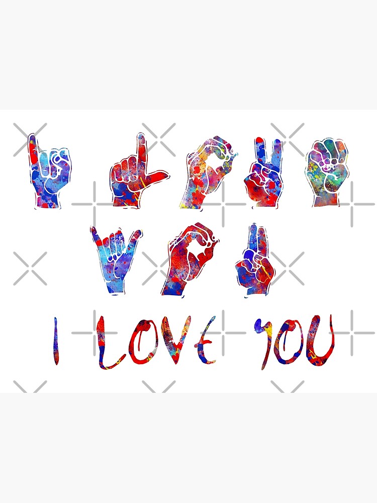 Póster «Te amo lenguaje de señas ASL» de Rosaliartbook | Redbubble