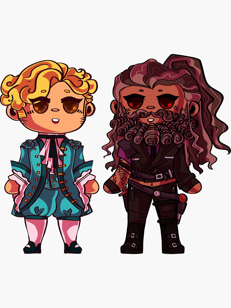 "Chibi Stede + Blackbeard (Blackbonnet) OFMD" Sticker for Sale by ...