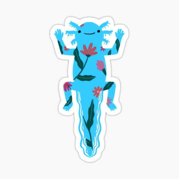 "I love my Blue Axolotl" Sticker for Sale by like-butter | Redbubble