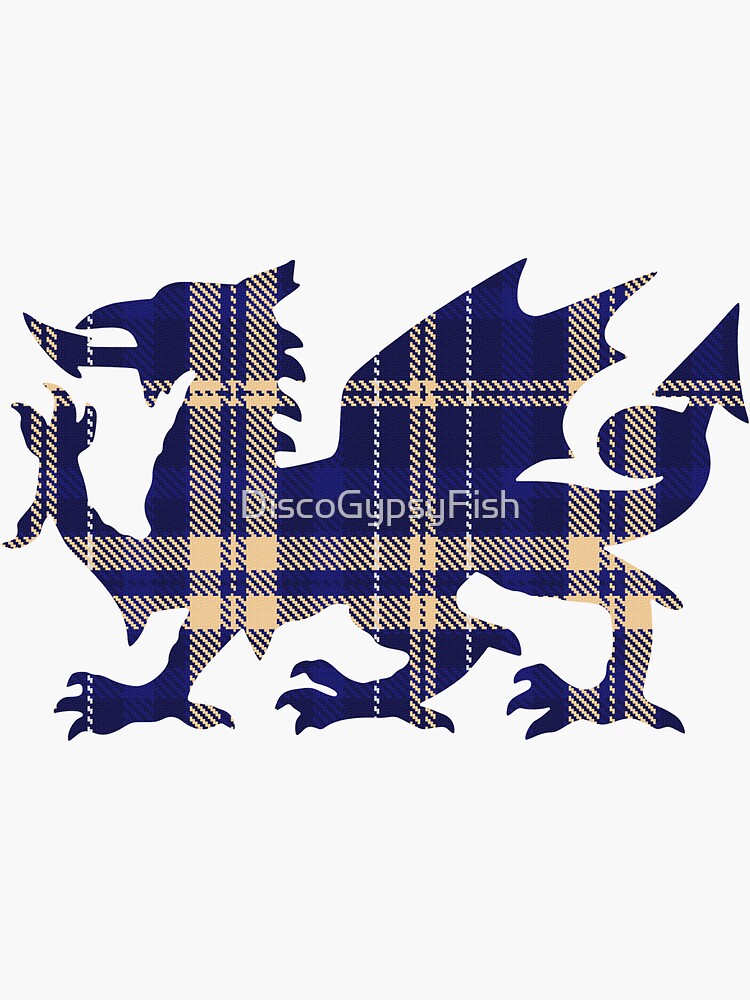 "Rees/Rhys Family Welsh Dragon Tartan" Sticker for Sale by ...
