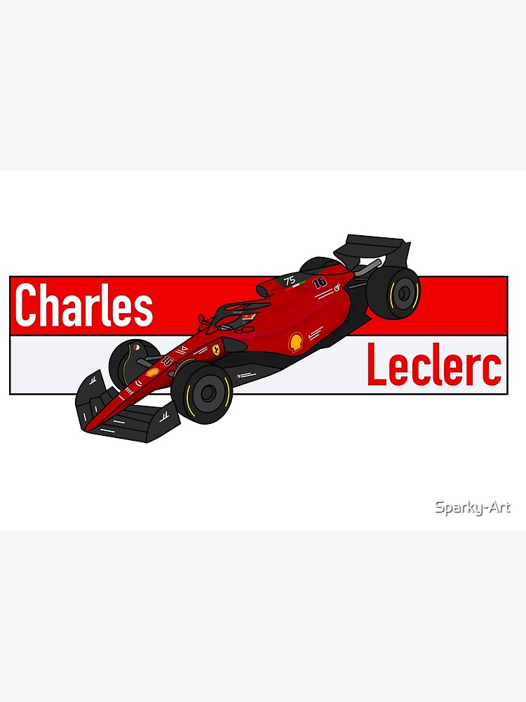 Póster «Charles Leclerc #16 Ferrari Formula One Race Car con nombre y ...