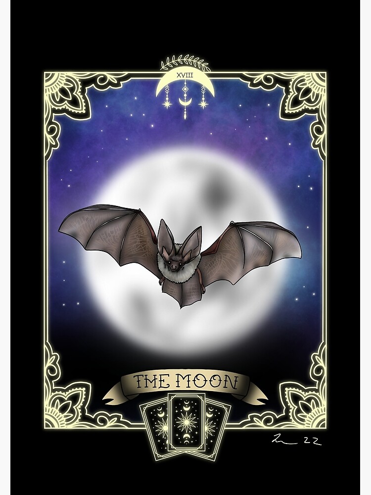 "The Moon Tarot Card Illustration " Poster for Sale by magicandbone ...