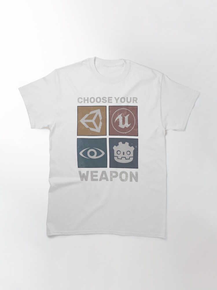 "Choose Your Weapon - Game Engine - Black " Classic T-Shirt for Sale by ...