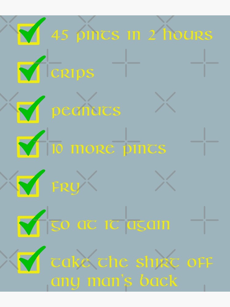 "Paddy Losty Pintman Checklist " Photographic Print for Sale by ...