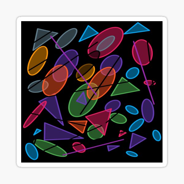 "Geometric shapes." Sticker for Sale by DaliaSabryTee | Redbubble