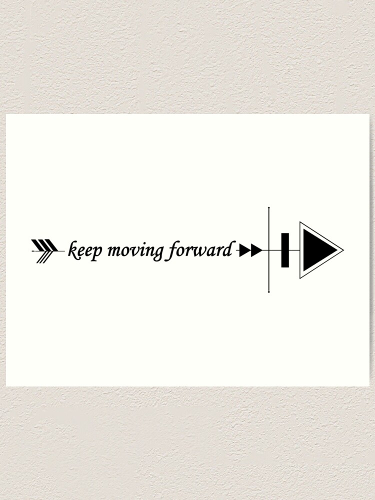 "Keep Moving Forward (arrow) line" Art Print for Sale by arceart ...