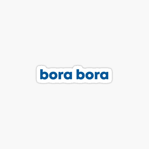 "Bora Bora (blue)" Sticker for Sale by Belcordi | Redbubble