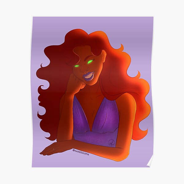 "Starfire portrait~" Poster for Sale by nandsguima | Redbubble