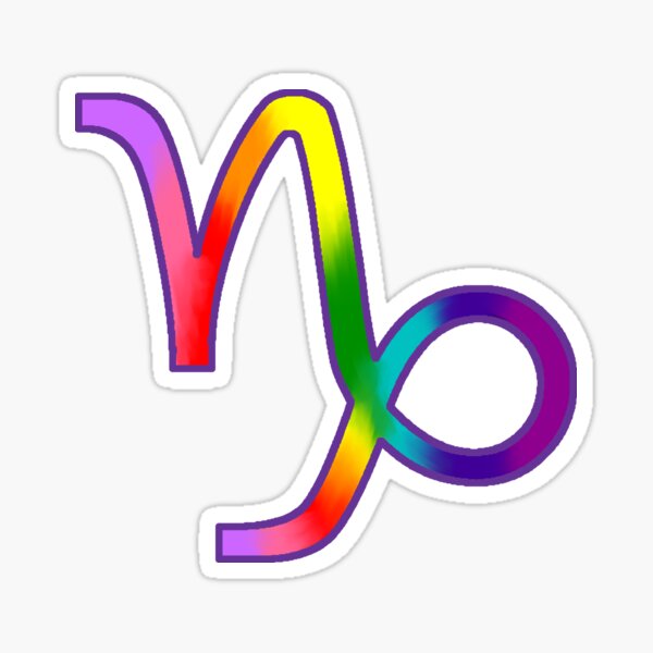"Rainbow Flag Capricorn Purple Border" Sticker for Sale by av-potatogun ...