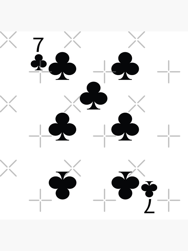 "Seven of Clubs Playing Card Poker Card" Poster for Sale by johnta17 ...