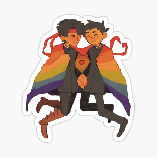 "[DGS Pride] Asoryuu Rainbow Flag" Sticker for Sale by avetato | Redbubble