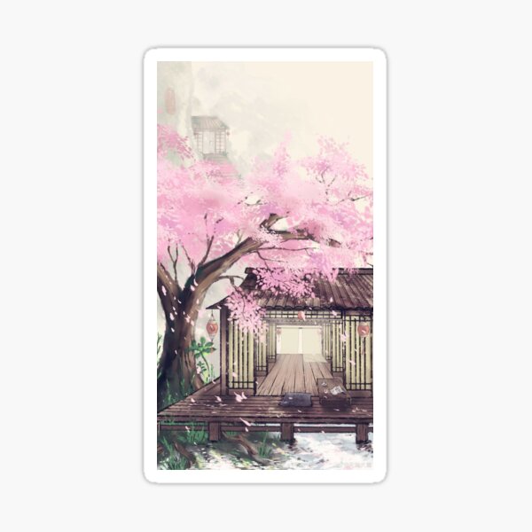 "Sakura Tree" Sticker for Sale by kittiescuties | Redbubble