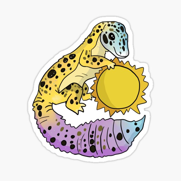 "Sunny the Leopard Gecko" Sticker for Sale by A-squirrel | Redbubble