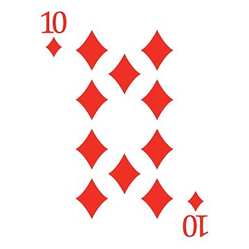 "Ten of Diamonds Playing Card Poker Card" Art Print for Sale by ...