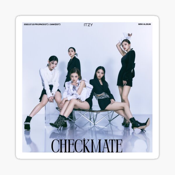 "ITZY CHECKMATE " Sticker for Sale by ArtbyTaetan | Redbubble