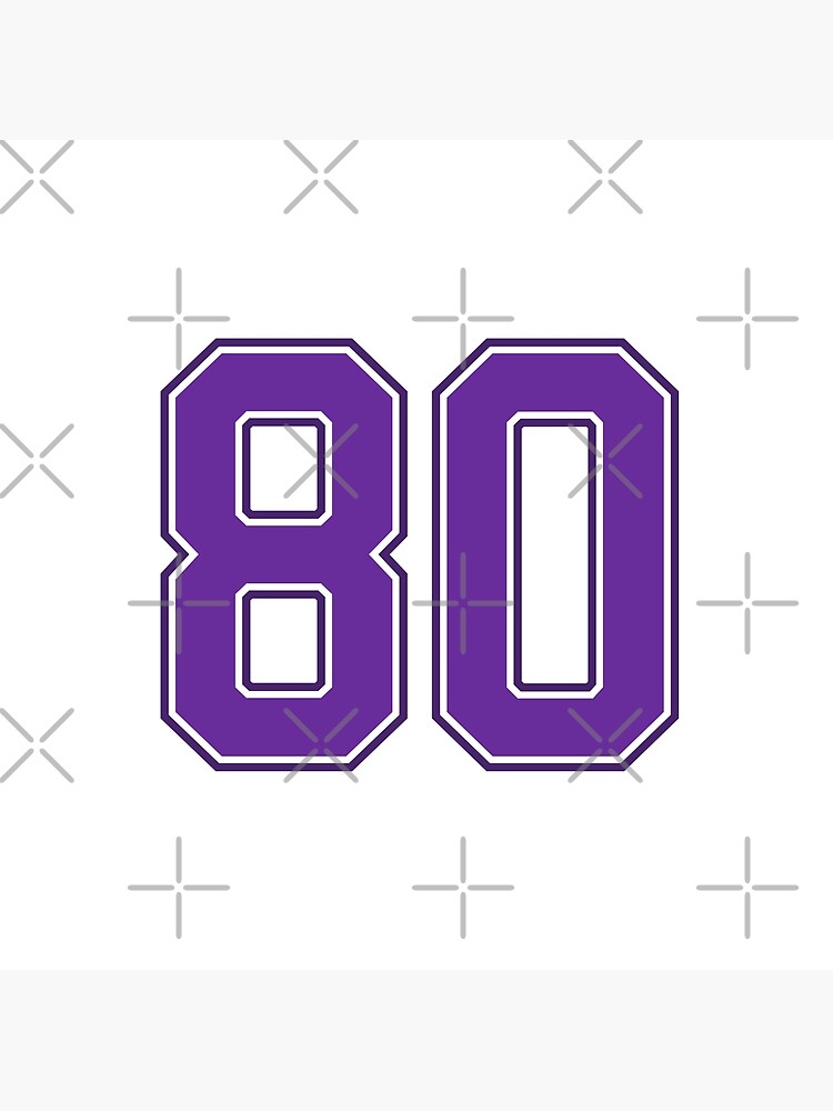 "Purple Number 80 lucky sports jersey eighty" Poster for Sale by ...